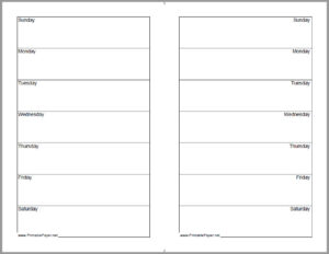 Free Printable 2-Week Calendar Template