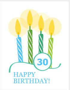 Free Printable 30th Birthday Cards Template