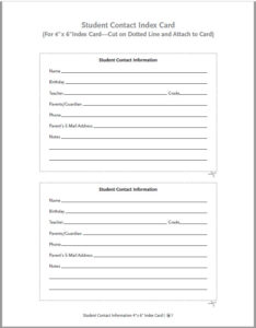 Printable 4x6 Index Card Template