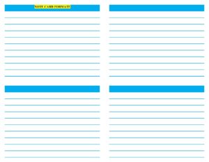 Free Printable 5x8 Notecards Template