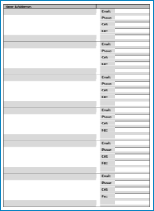 Free Printable Address Book Template (Word)