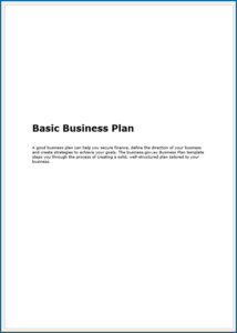 Basic Business Plan Template