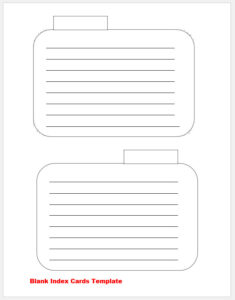 Printable Blank Index Cards Template