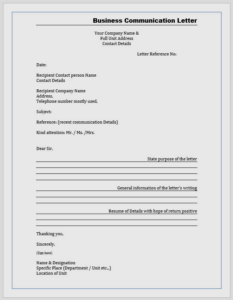 Business Communication Letter Template (Word)