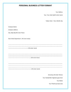 Business Communication Letter Template (Word)