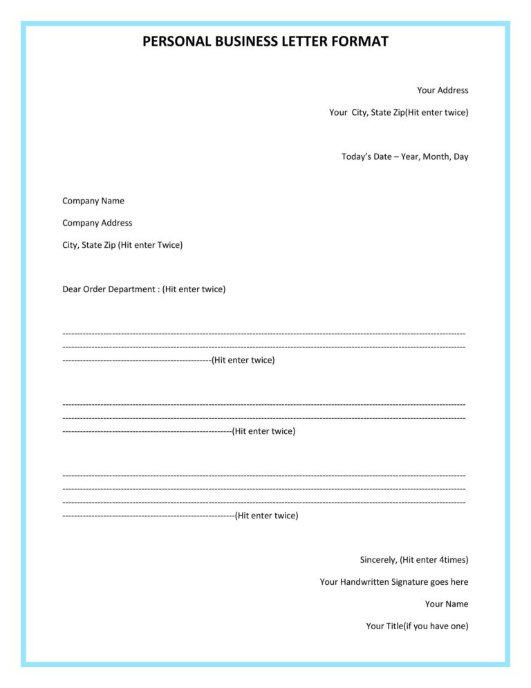 Business Communication Letter Template (Word)