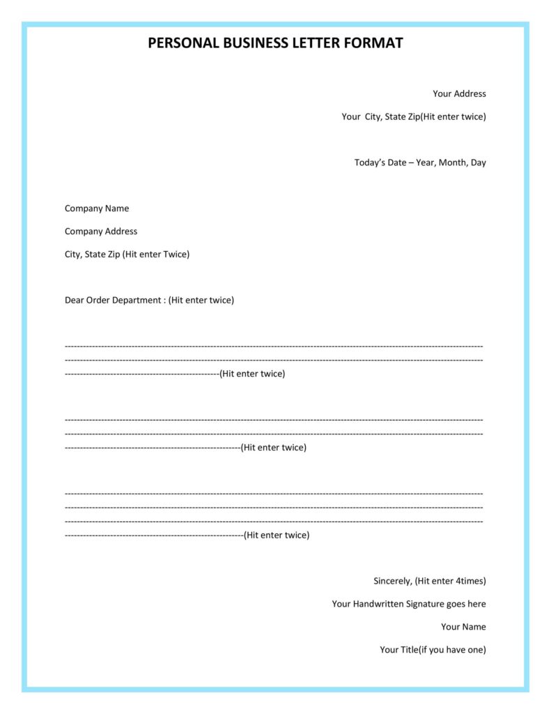 Business Communication Letter Template (Word)