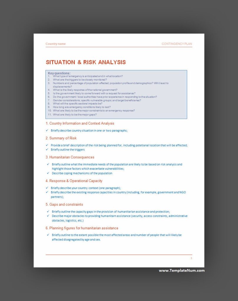 Free Business Continuity Plan Template