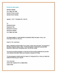 Business Email Format Template (Word)