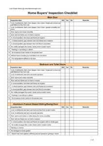 Printable Buying a House Checklist Template