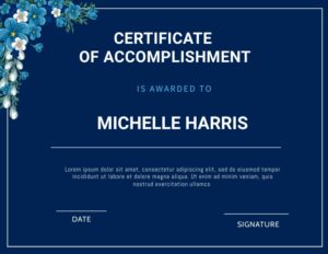 Certificate of Accomplishment Template