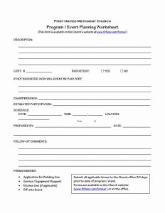 Printable Church Event Planning Template