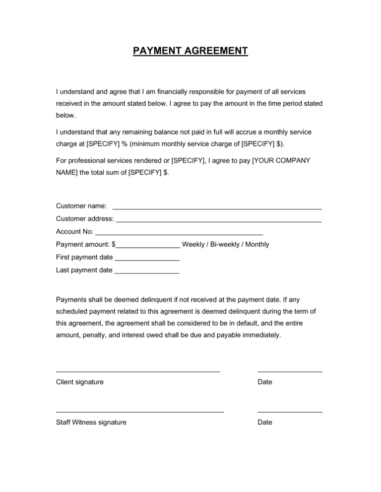 Contract Agreement Template Between Two Parties