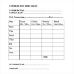 Free Printable Contractor Timesheet Template