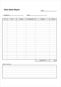 Daily Sales Report Template (Excel)