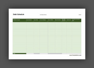 Free Debt Schedule Template (Excel)
