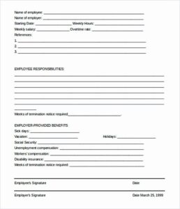Employment Termination Form (Word)