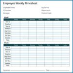 Printable 2-Week Timesheet Template