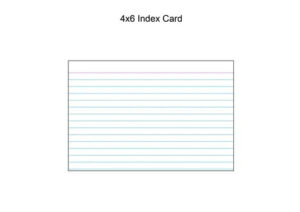 Printable 4x6 Index Card Template