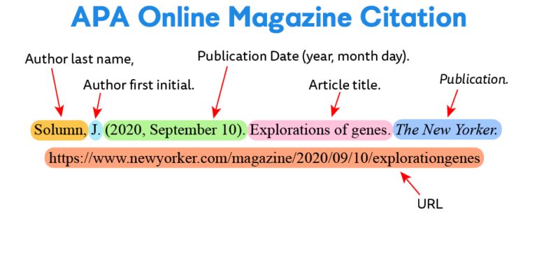 APA Citation Format Template