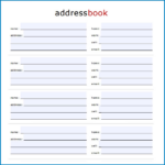 Free Printable Address Book Template (Word)