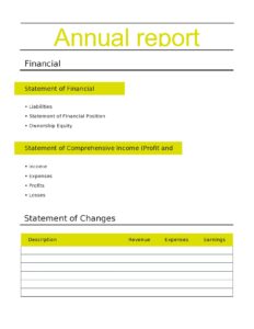 Annual Report Template (Word)