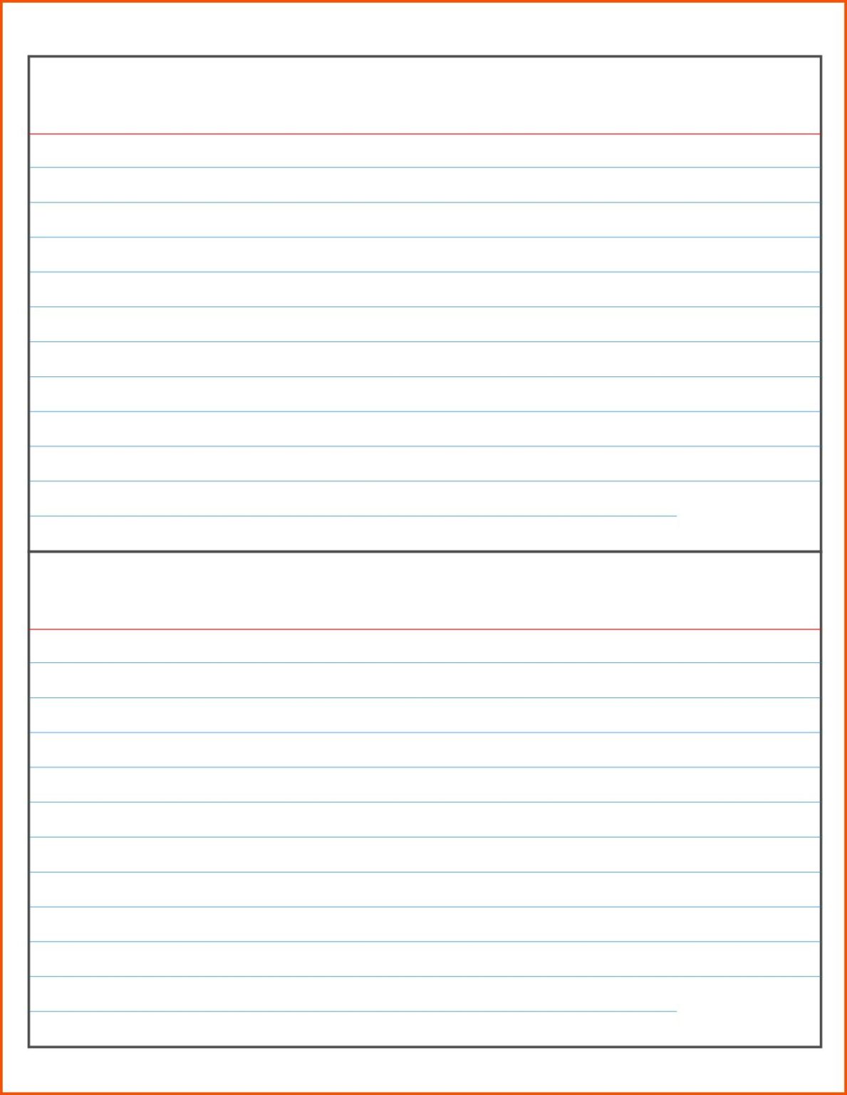 Printable Blank Index Cards Template