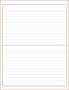 Printable Blank Index Cards Template