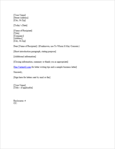 Business Email Format Template (Word)