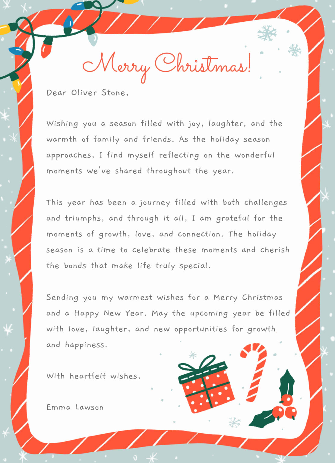 Christmas Letter Template (Word)