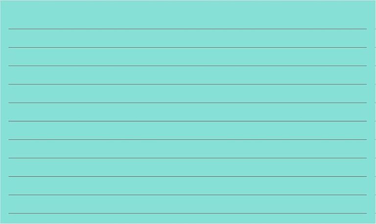 Printable Colored Index Cards Template