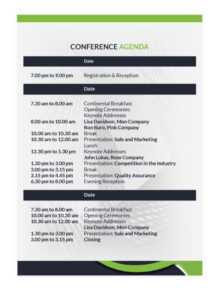Printable Conference Program Template