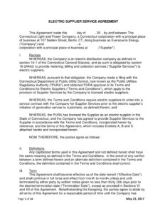 Electrical Contract Agreement Template