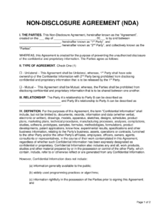 NDA Disclosure Agreement Template
