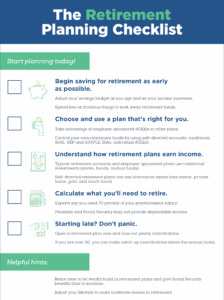 Printable Retirement Planning Checklist Template