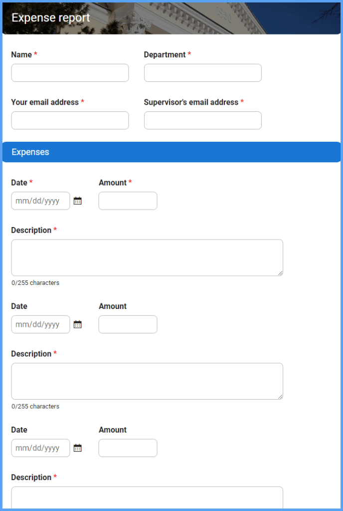 Free Printable Expense Report Form
