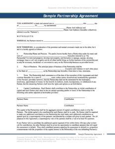 General Partnership Agreement Template