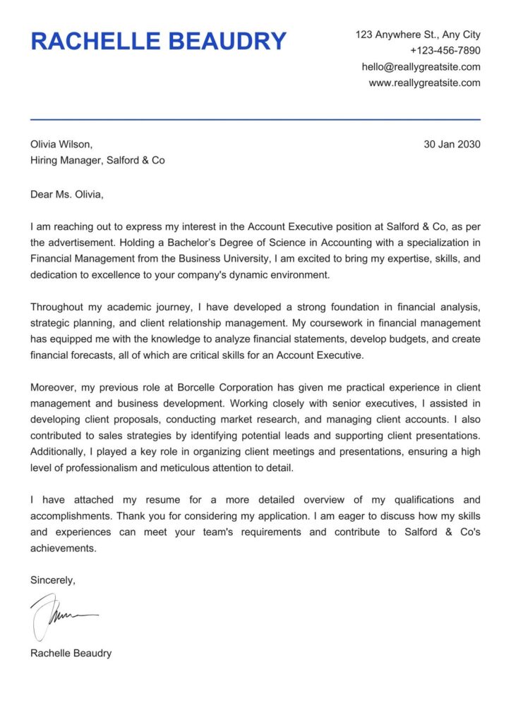 Generic Cover Letter Template (Word)