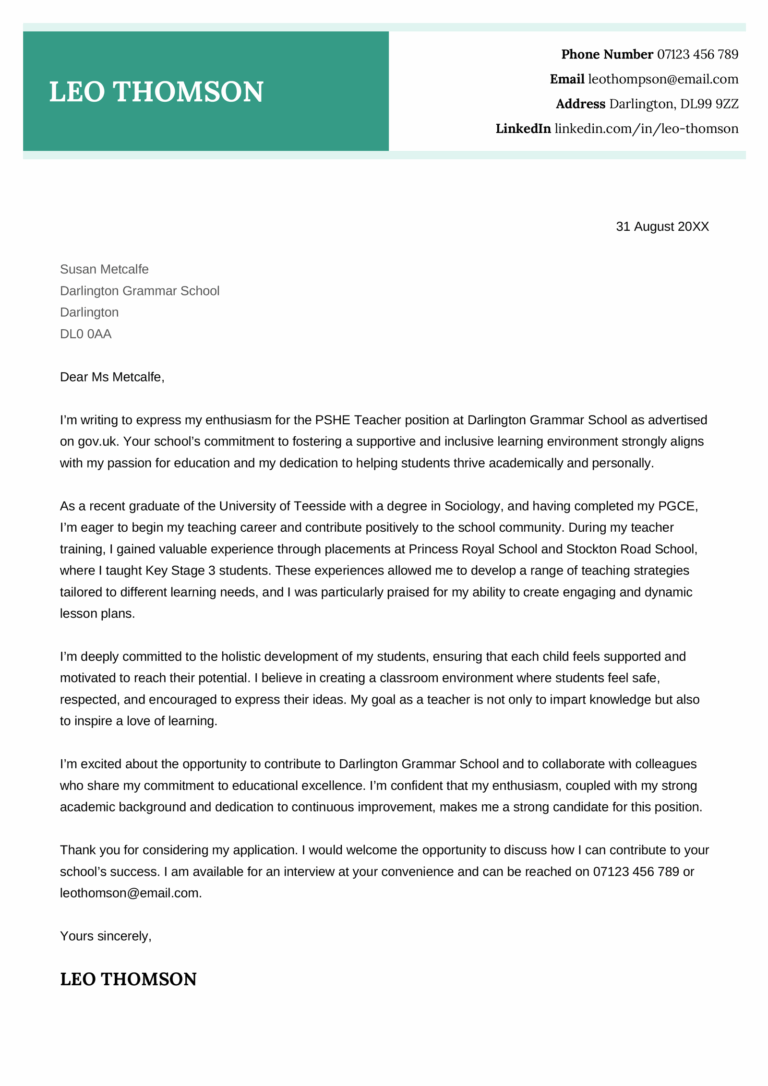 Generic Cover Letter Template (Word)