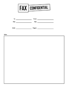 Generic Fax Cover Sheet Template