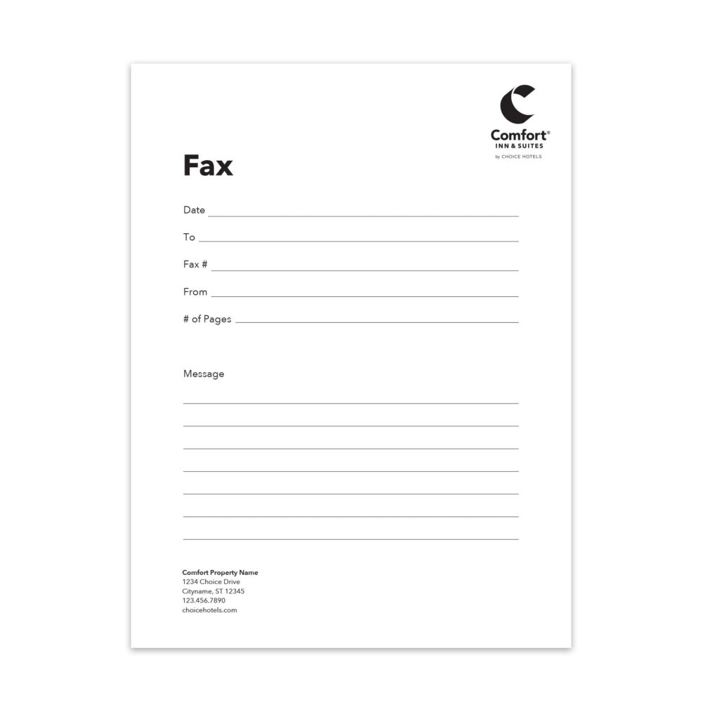 Generic Fax Cover Sheet Template