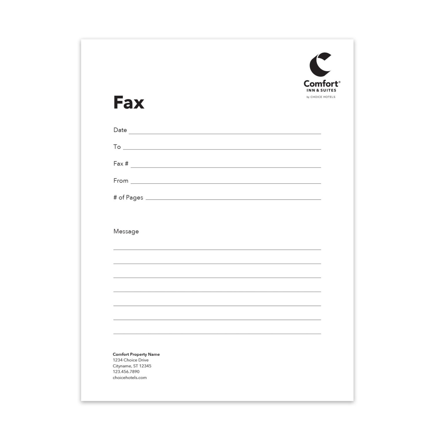 Generic Fax Cover Sheet Template