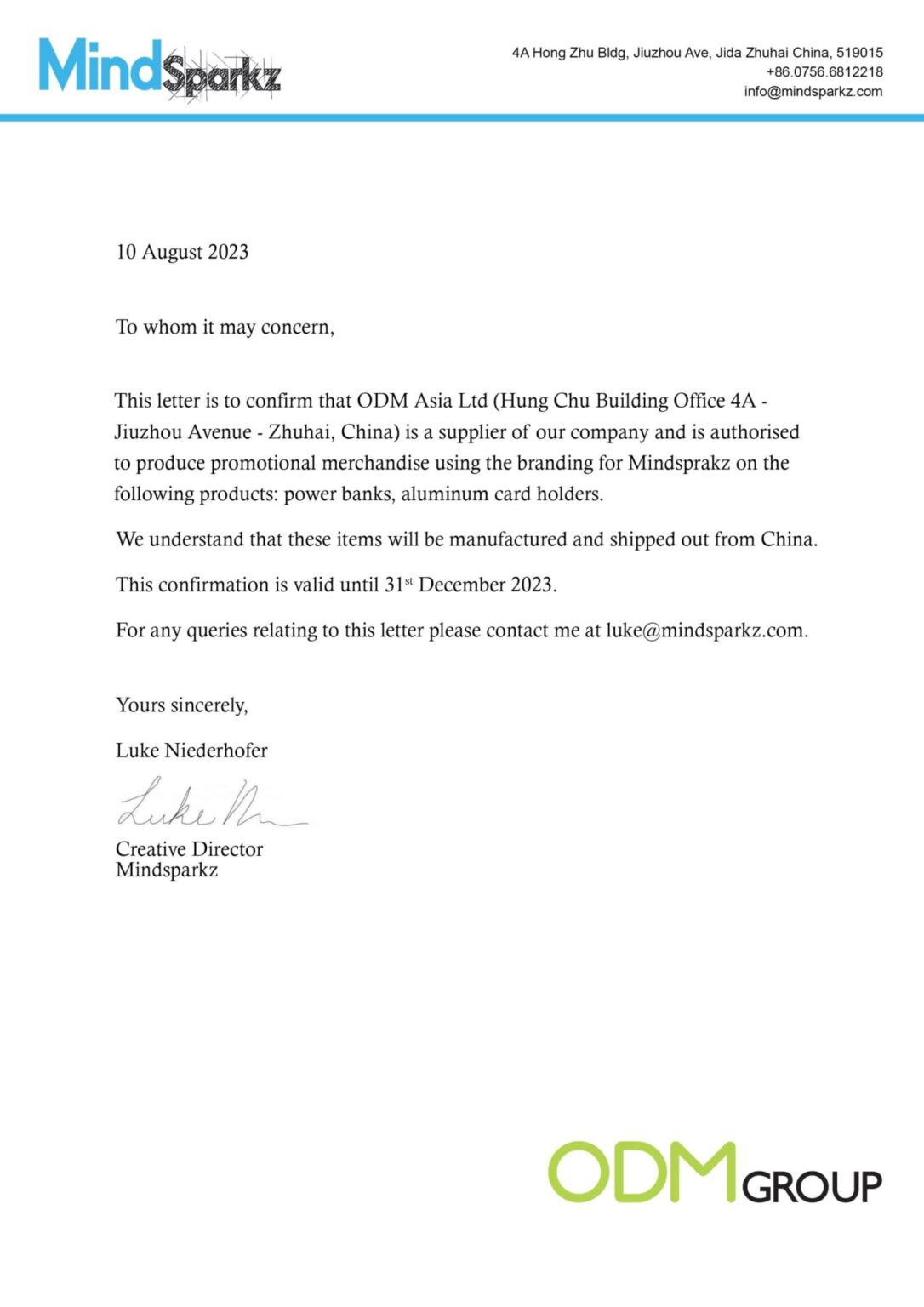 Gift Letter Template for Money (Word)