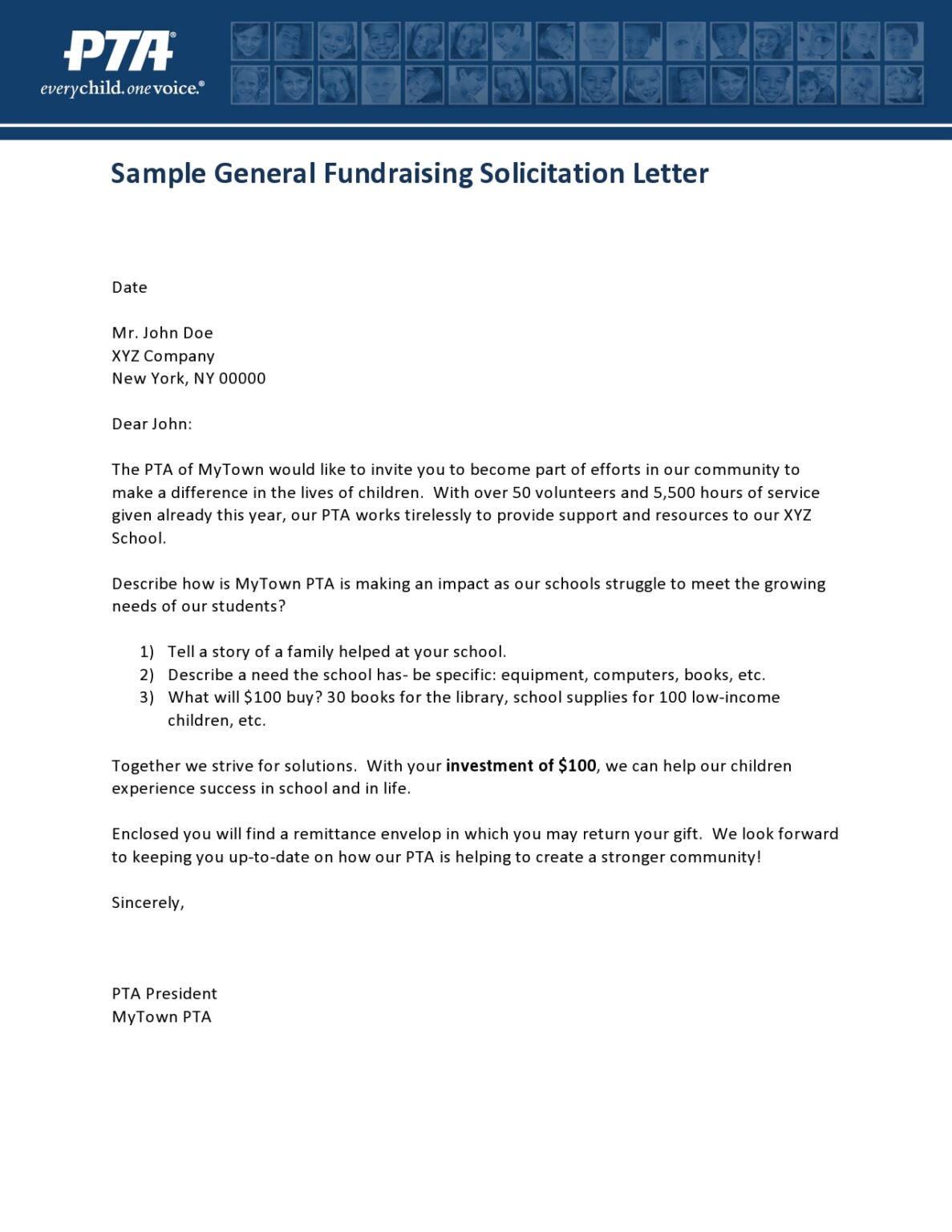 Gift Letter Template for Money (Word)