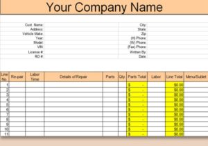 HVAC Price List Template