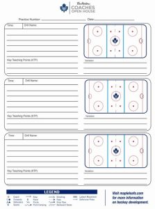 Printable Hockey Practice Planner Template
