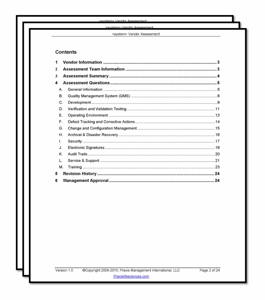 Printable IT Assessment Checklist Template