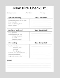 IT New Employee Checklist Template