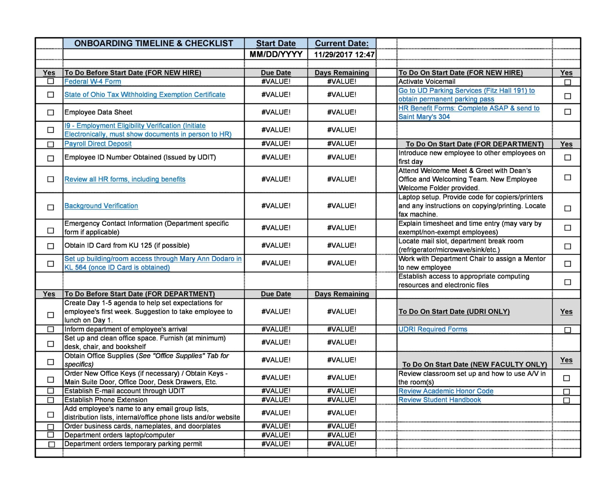 IT Onboarding Checklist Template