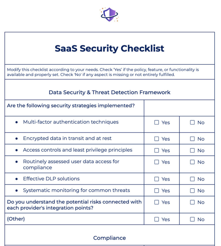 IT Security Audit Checklist Template